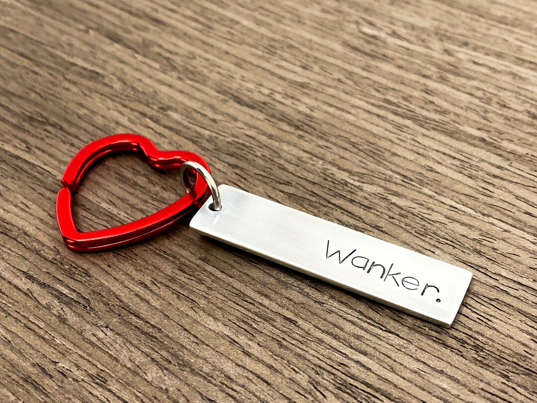 Wanker or Your Word Keychain | Personalized Keyring | Funny Insult Key ...