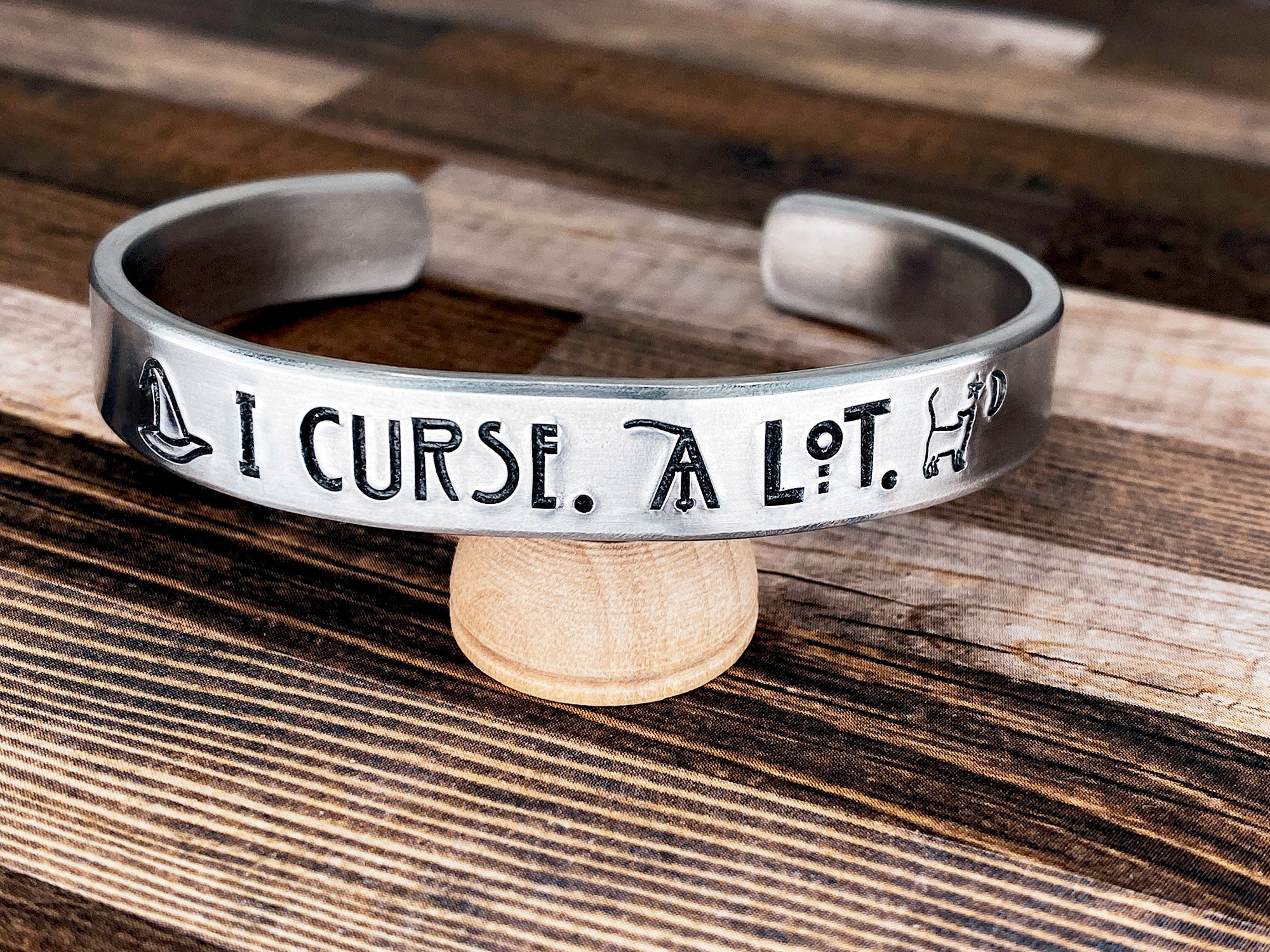 I Curse A Lot Witch Bracelet Funny Witchy Bracelet Cuff - Etsy