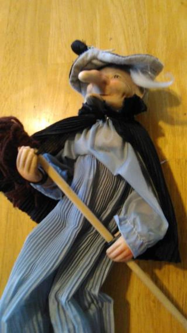 Halloween Vintage Big Nose Witch W/broom - Etsy