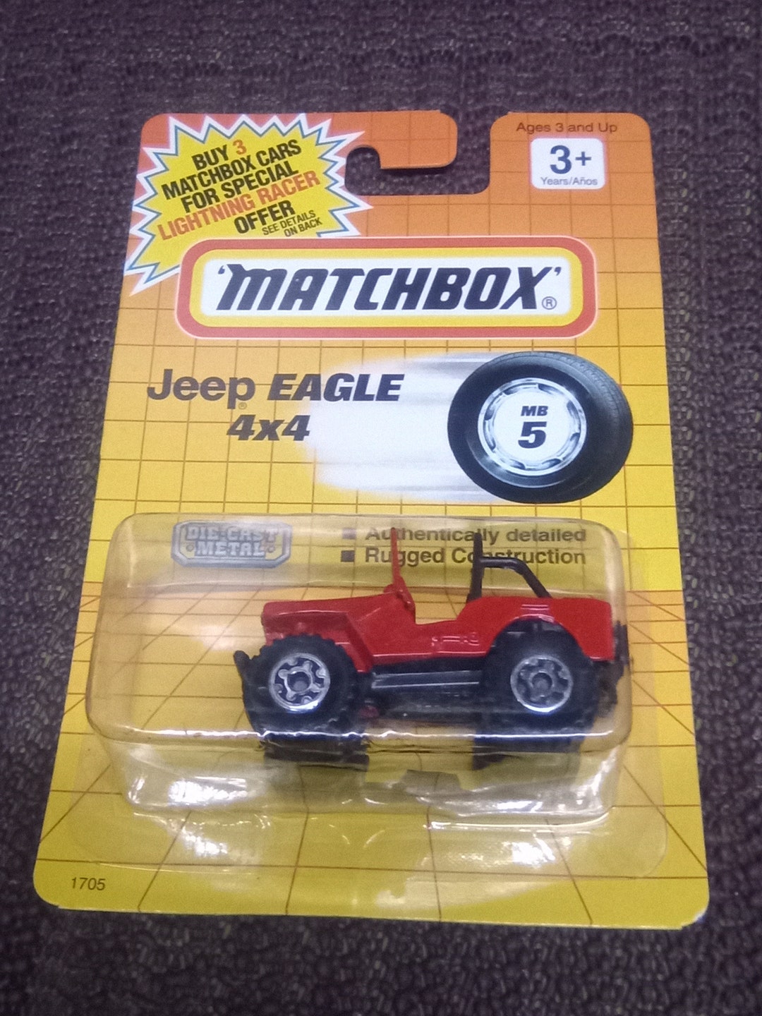 1991 Matchbox Red Jeep Eagle 4X4 - Etsy