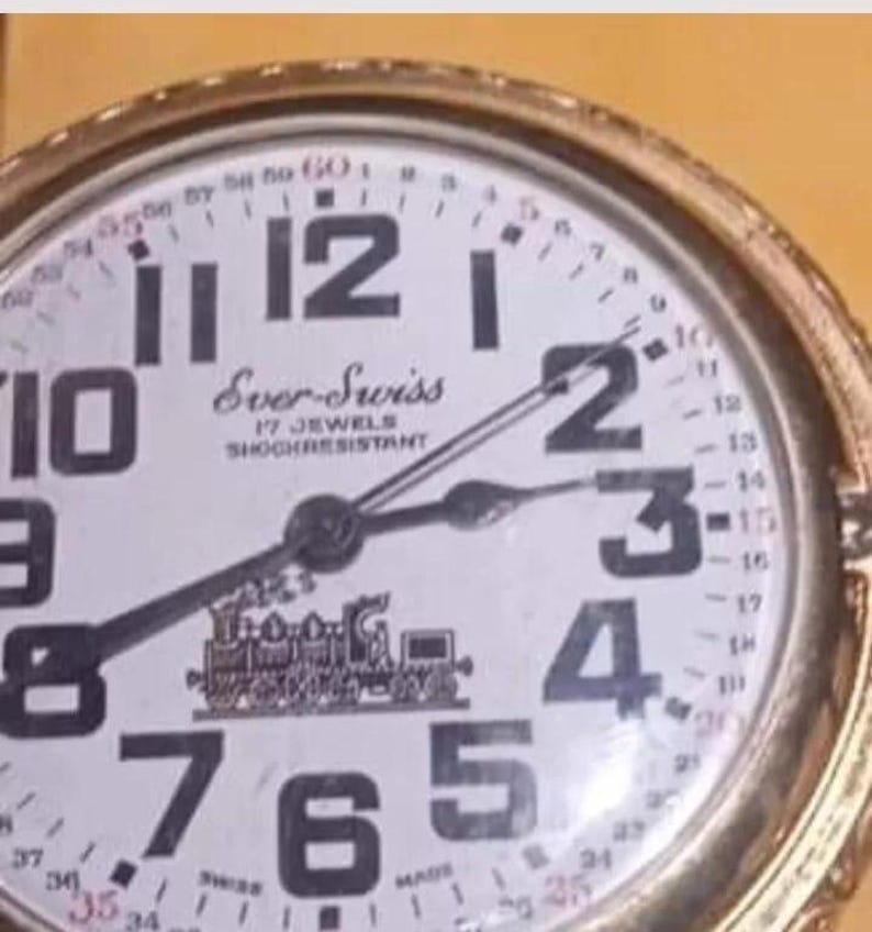 Beautiful Vtg Legend 17 Jewel Locomotive Wind up Pocket Watch - Etsy