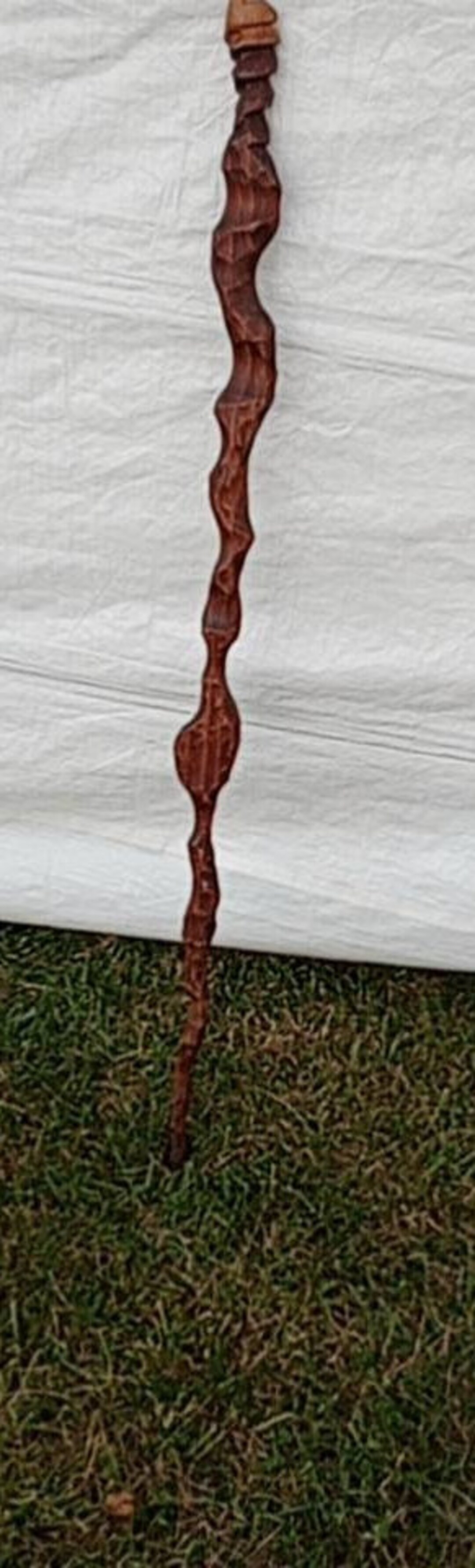 Wooden Hand Curved Walking Stick - Etsy