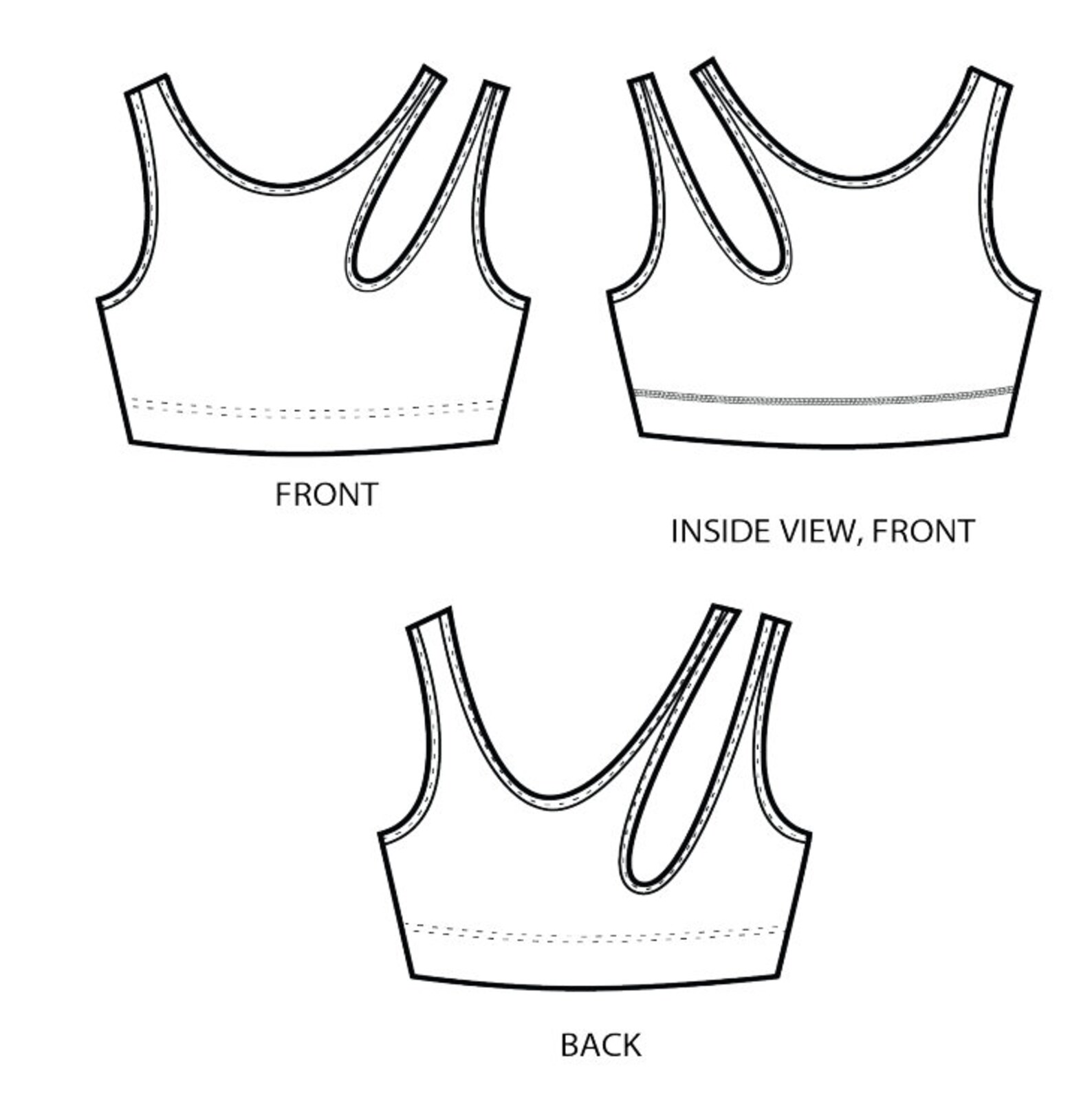 Children's Cross Bra Top Tech Pack | Design, Yoga Apparel ...