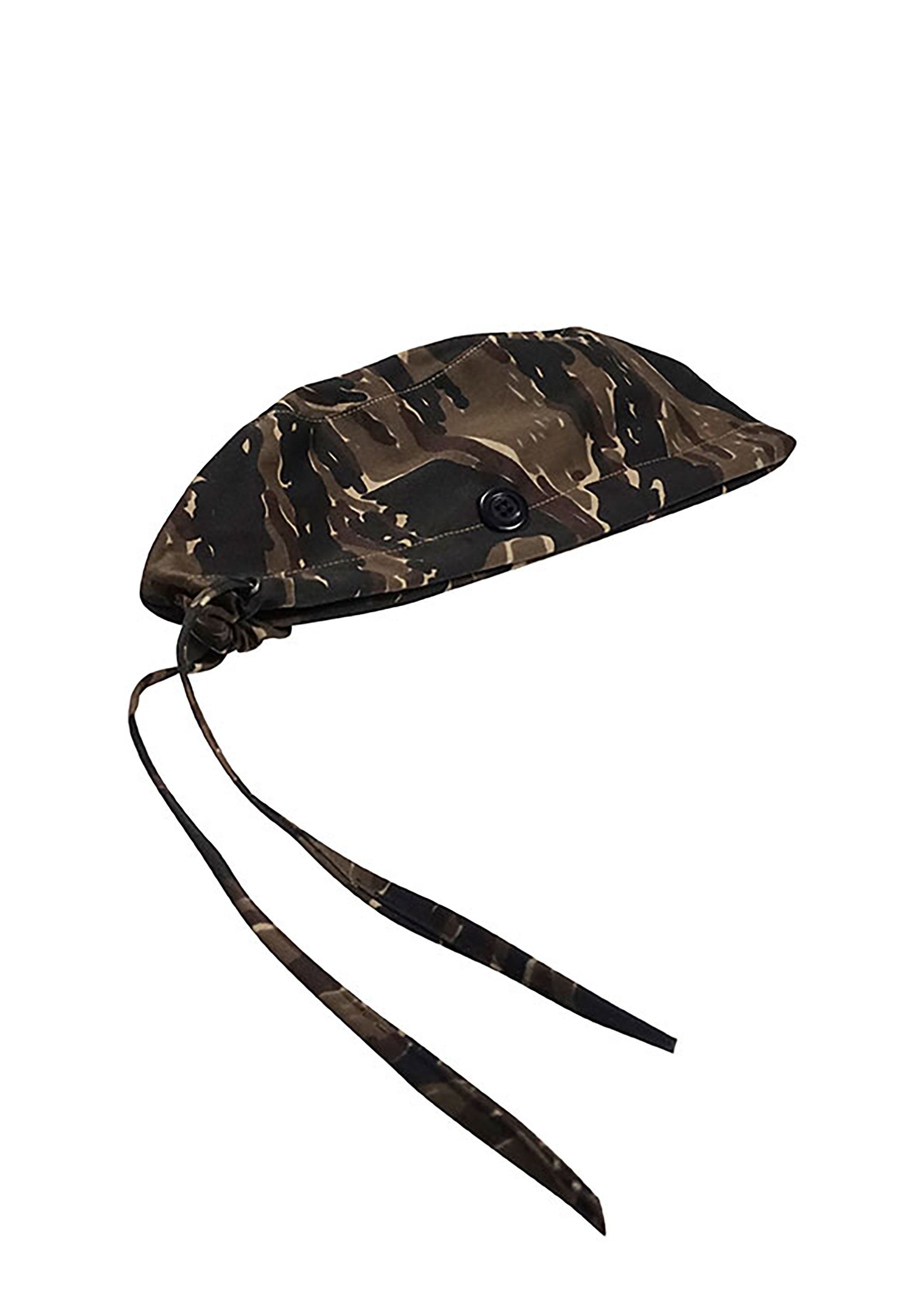 Washable Surgical Cap Tiger Camo Camouflage Cotton Fabric Cook Scrub ...