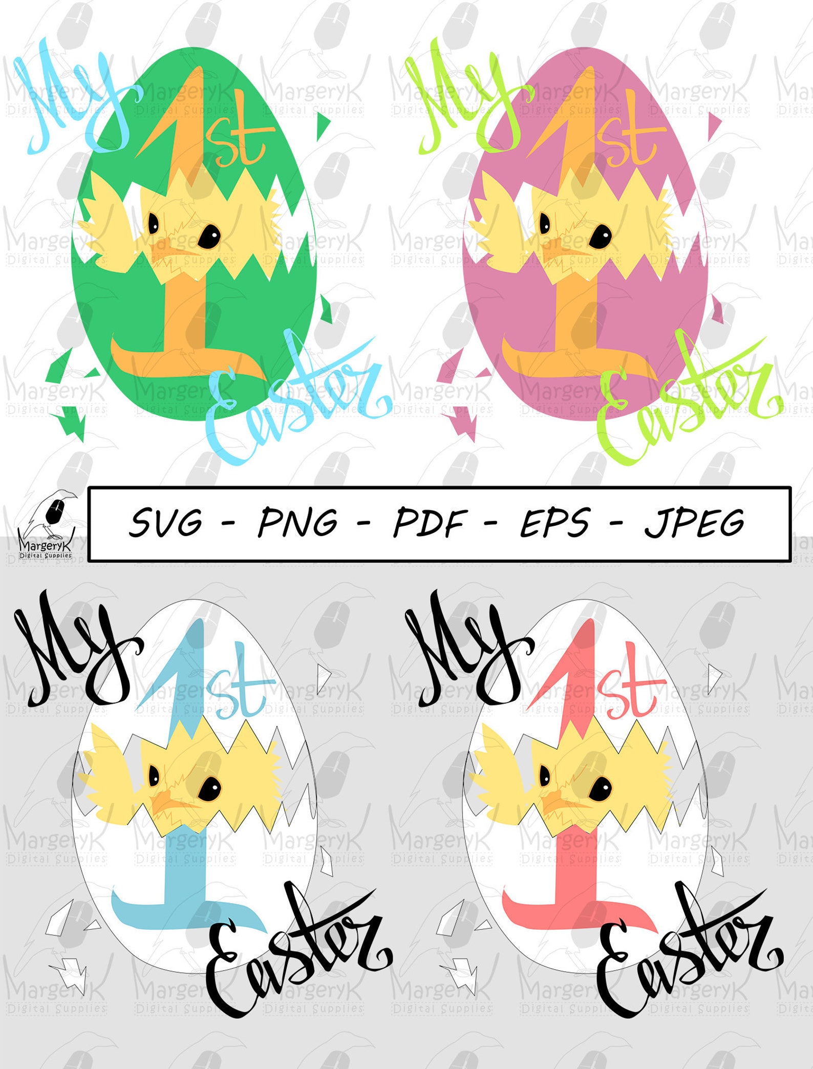 My 1st Easter Svg, Easter Egg Svg, Easter Baby Svg, Easter Chick Svg ...