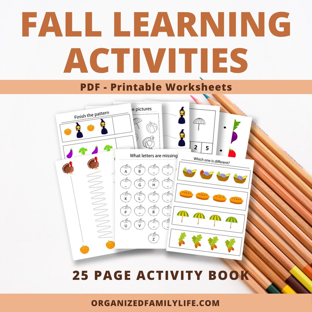 Fall Learning Printable Activities | Homeschool | PDF - Printable ...