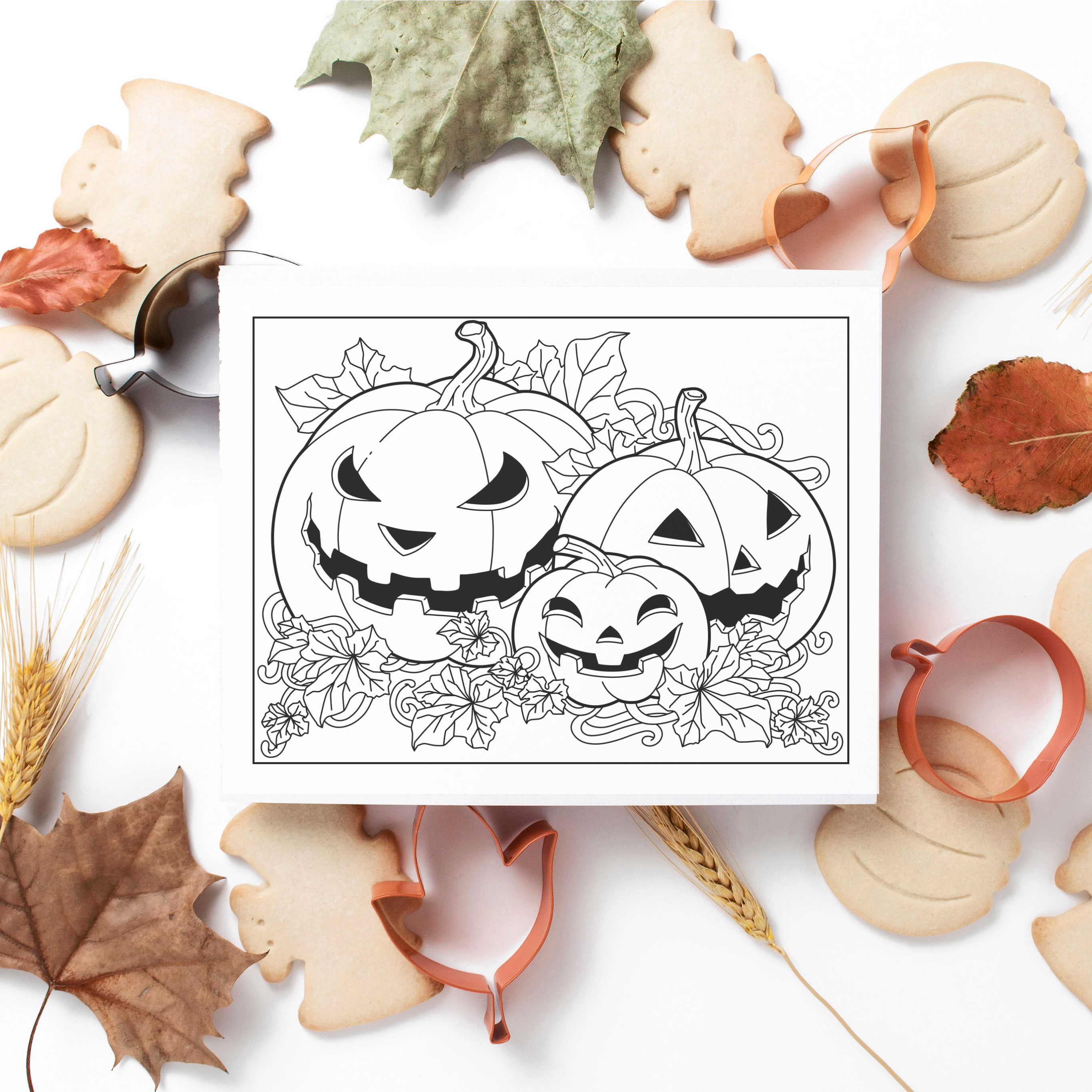 Fall and Thanksgiving Coloring Pages | Instant Download - PDF Printable ...