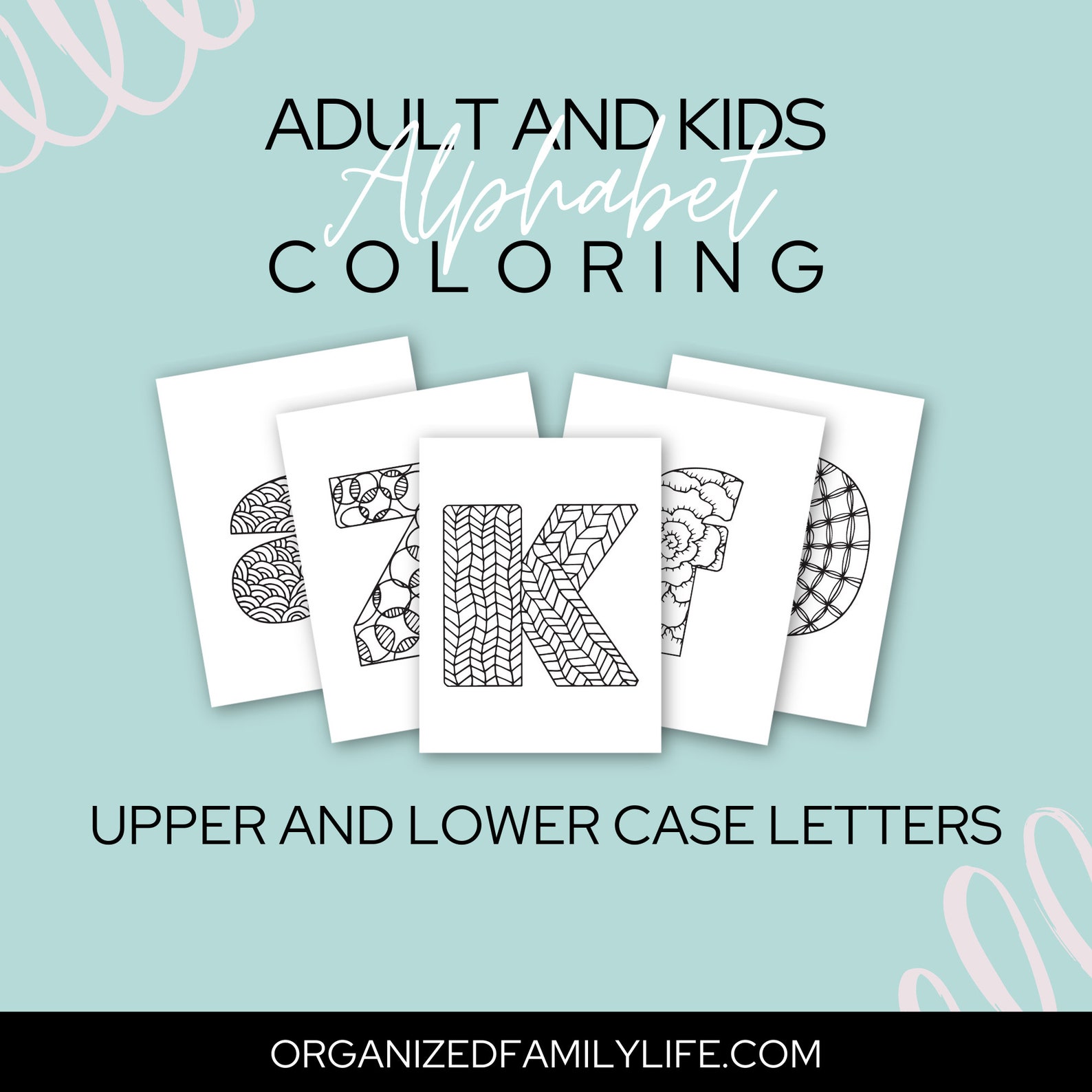 Alphabet Coloring Pages in Upper & Lowercase | Letter Coloring Activity ...