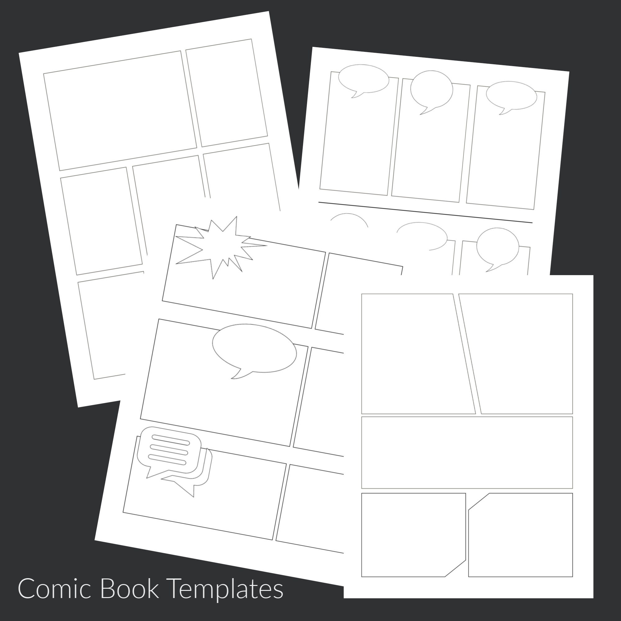 Comic Book Printable Templates Instant Download PDF - Etsy Canada