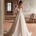 Statement Open Shoulder Wedding Dress With Removable Sleeves, Lace-up ...