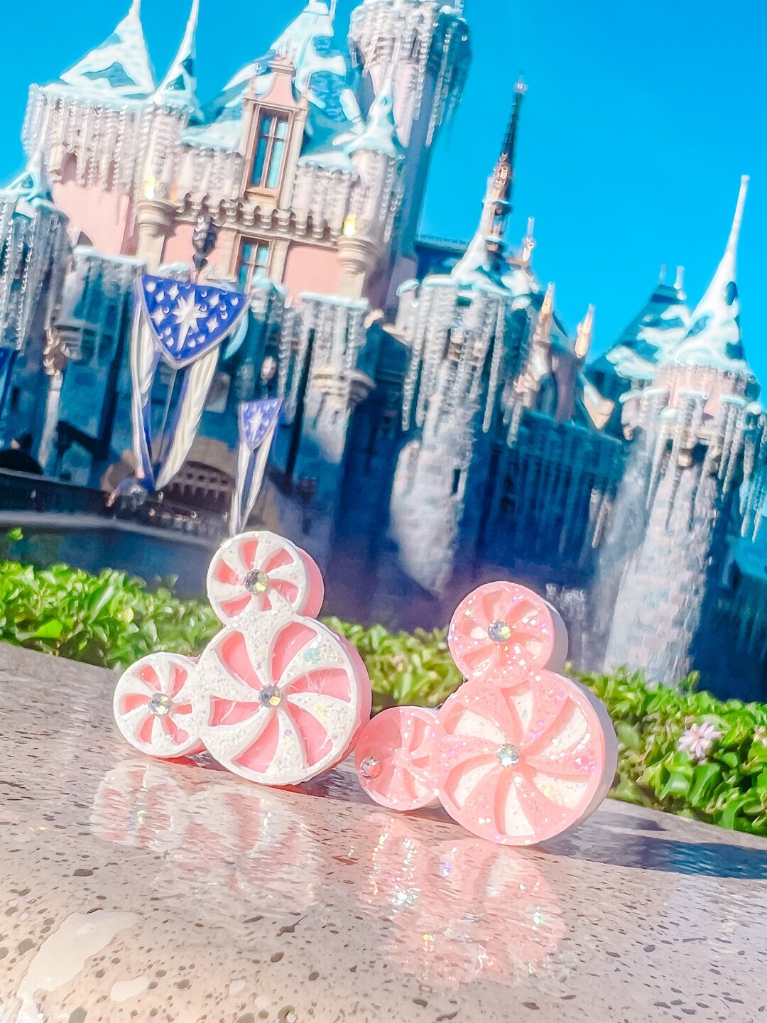 Pink Peppermint Straw Topper // Christmas Vibes // Aesthetic Straw ...