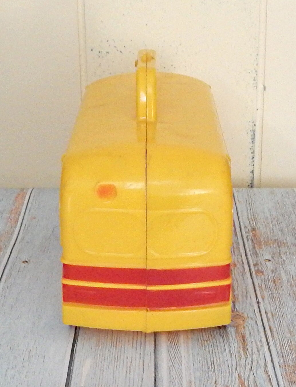 Vintage Yellow Plastic School Bus Lunch Box - Etsy