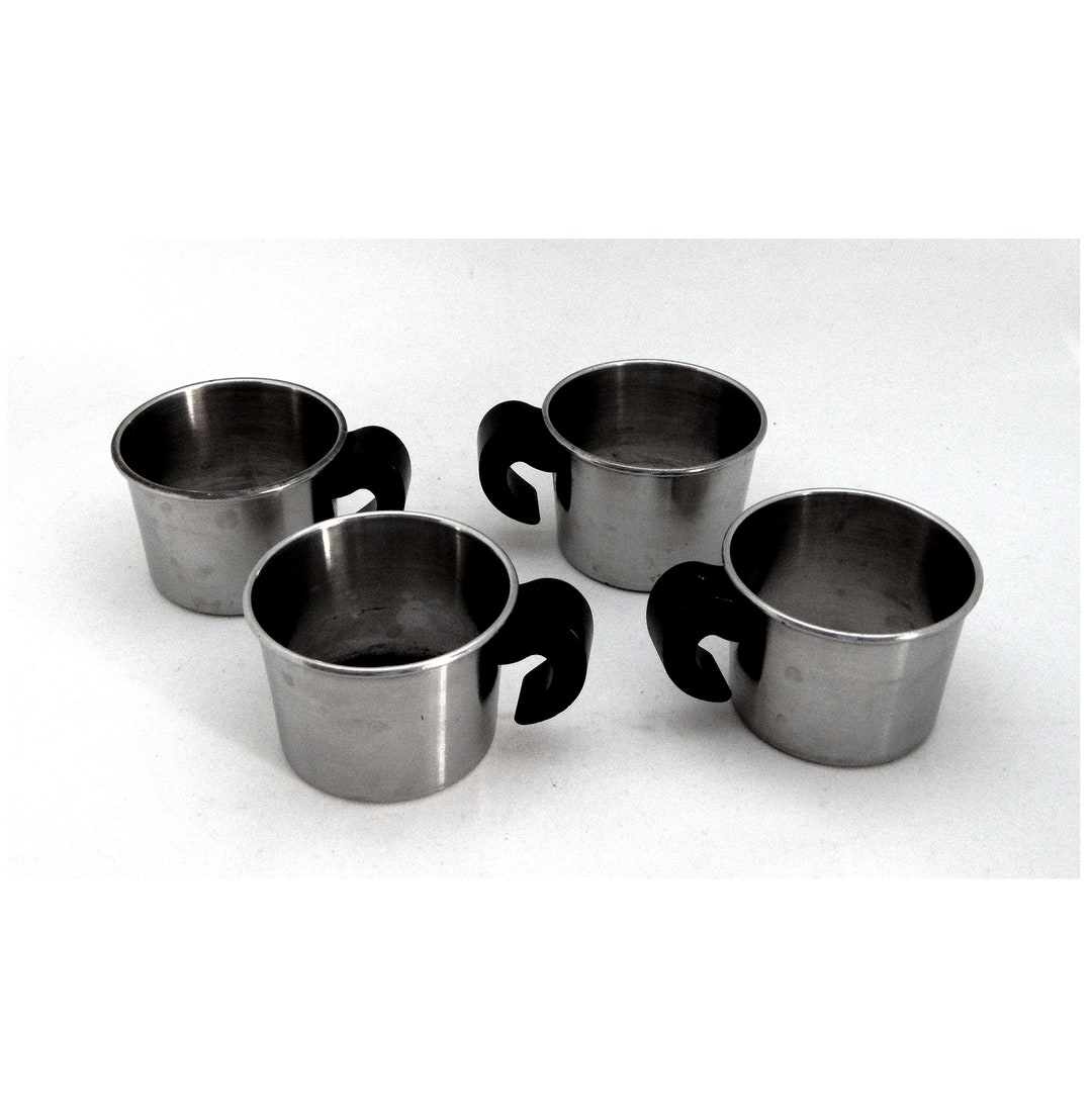 Set of 4 Chrome Dixie Cup Holders With Handles - Etsy