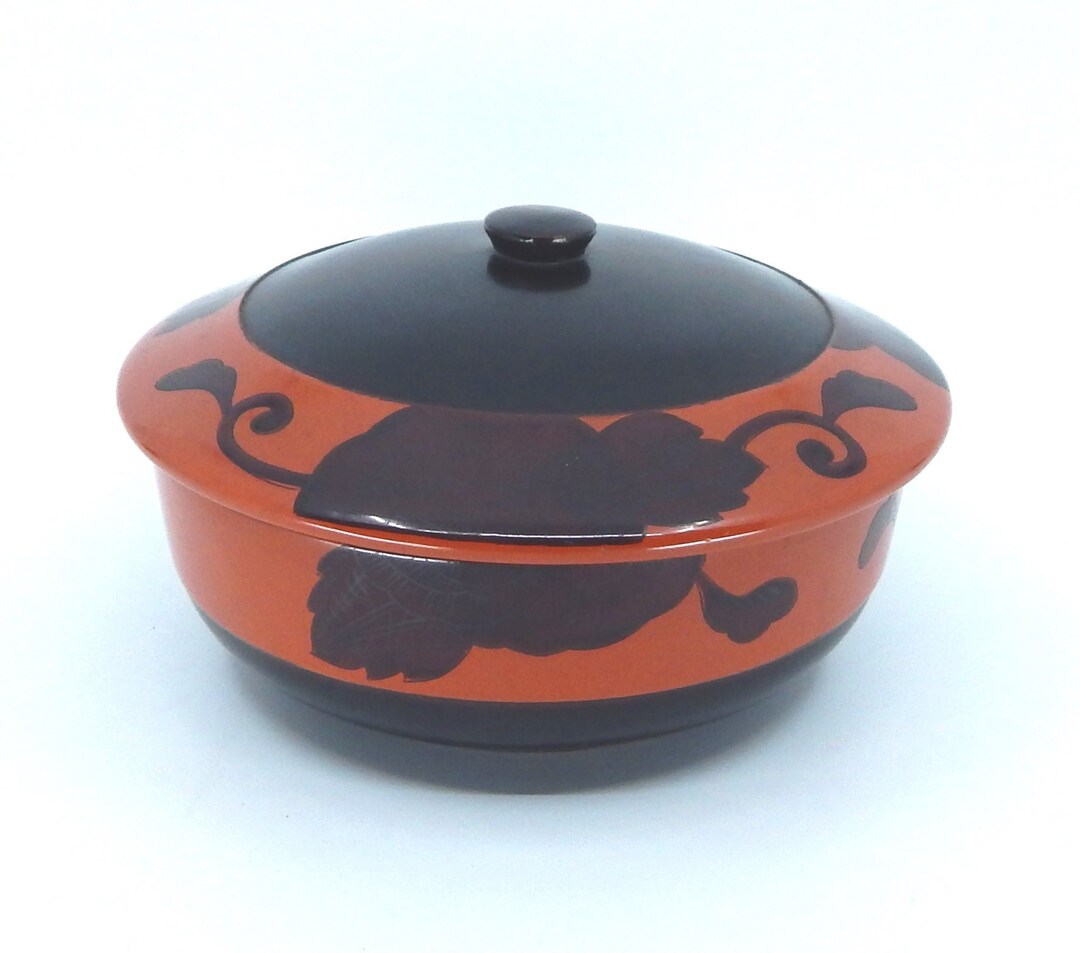 Vintage Lacquerware Bowl With Lid - Etsy