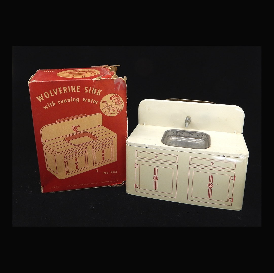Vintage Wolverine Lithographed Tin Sink Toy With Box - Etsy