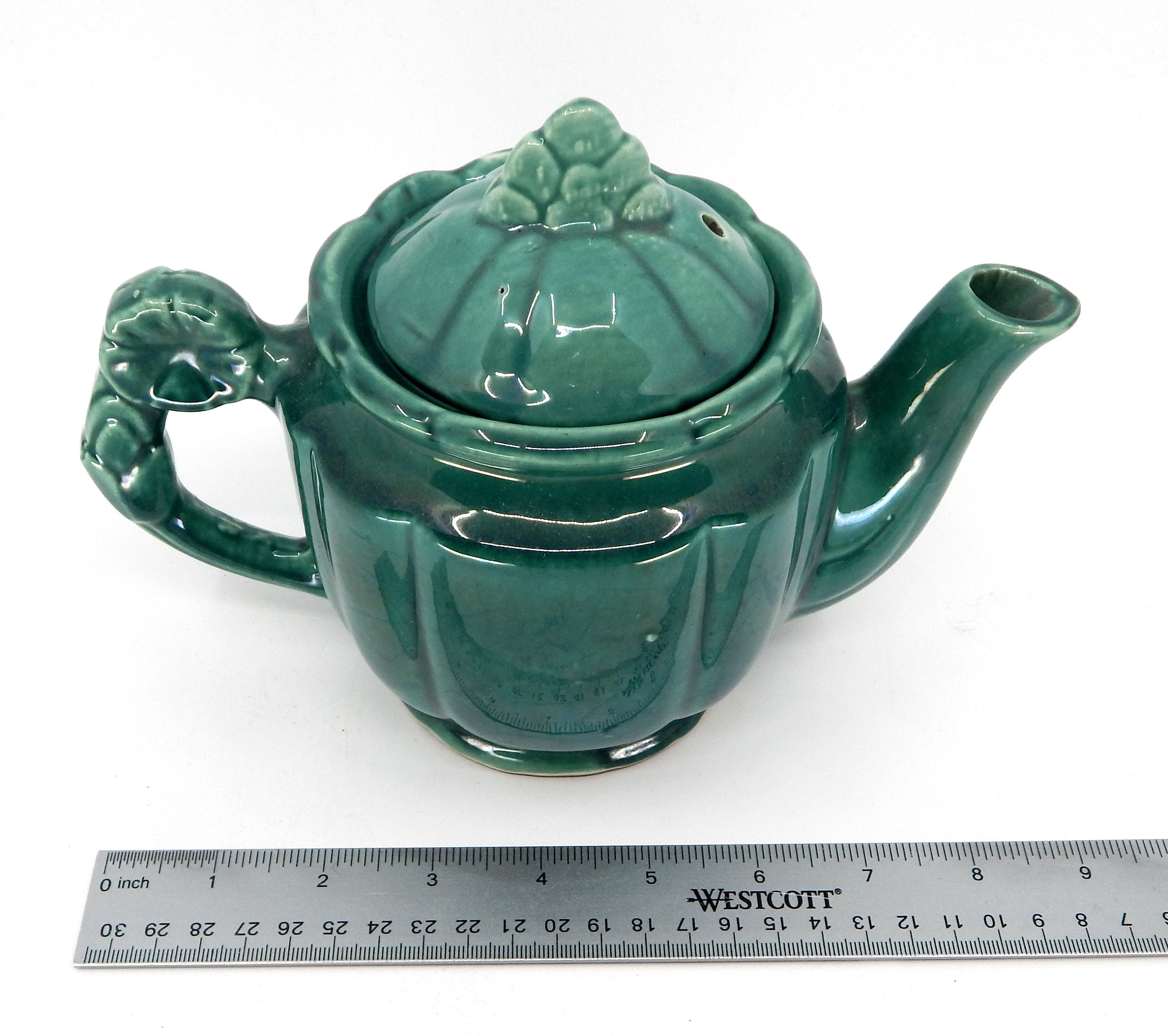 Vintage Green Ceramic Shawnee Teapot - Etsy