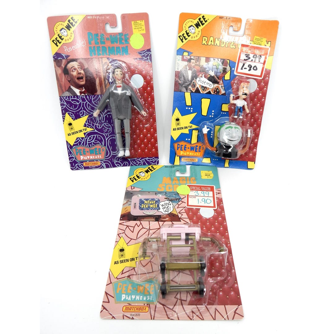Vintage Set of 3 Pee-wee Playhouse Action Figures NIP - Etsy