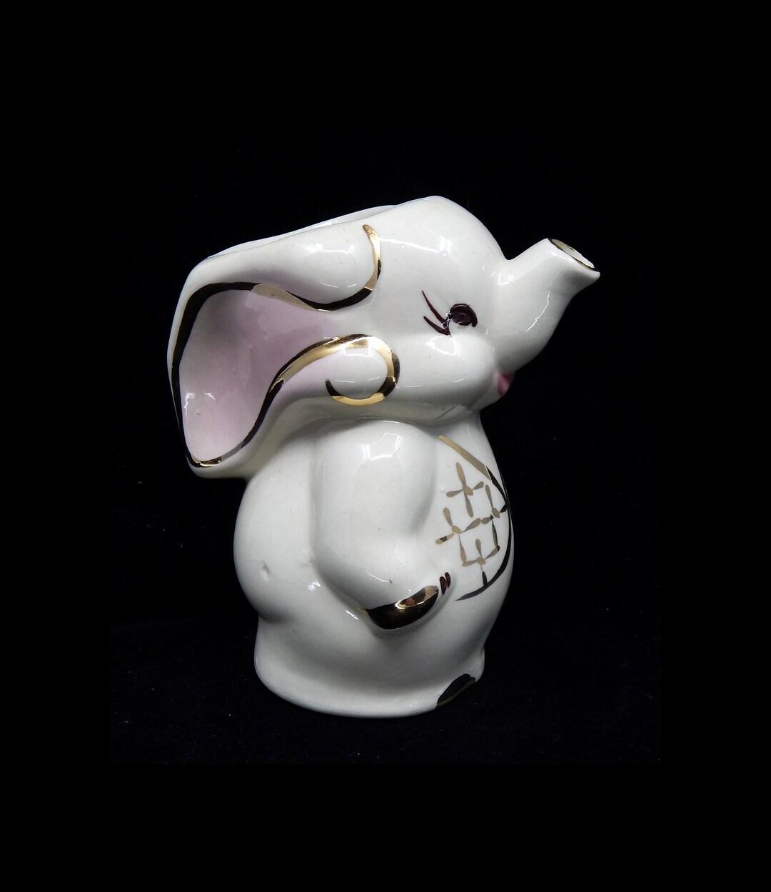 Vintage Ceramic Elephant Cream Pitcher - Etsy