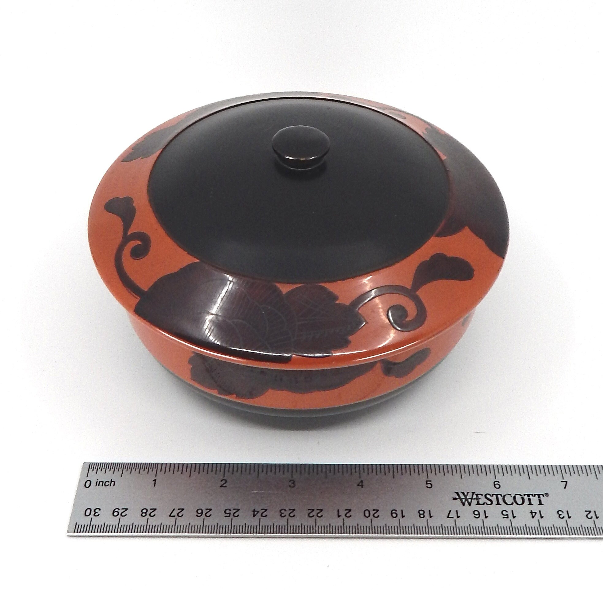 Vintage Lacquerware Bowl With Lid - Etsy