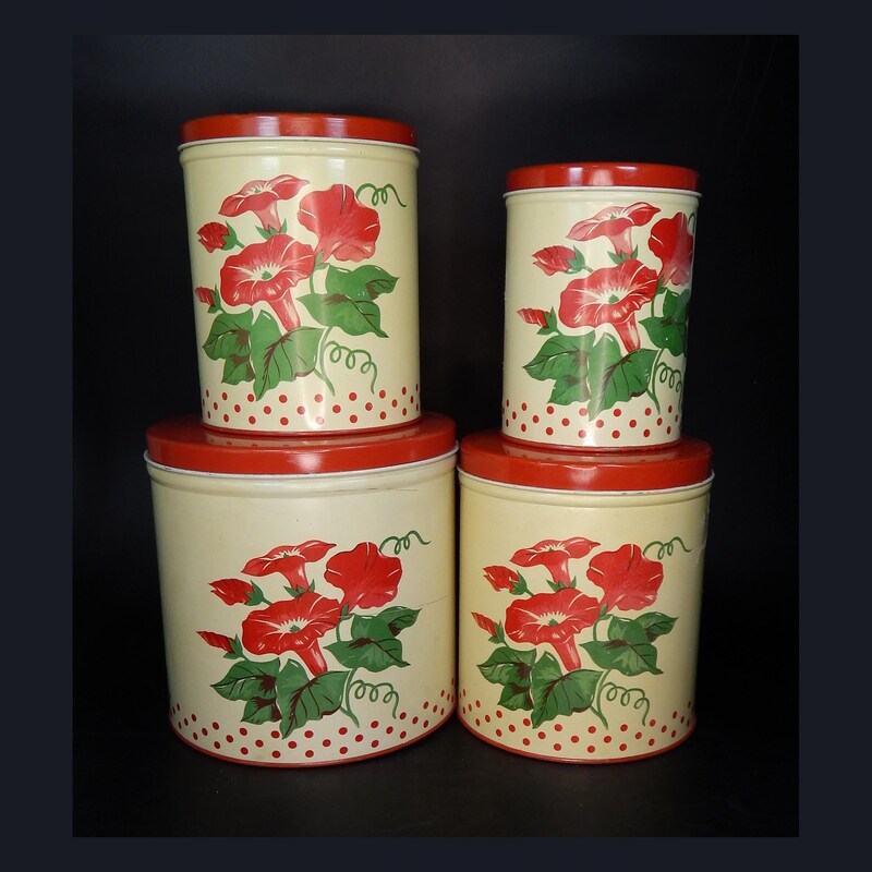 Vintage Canister Set - Etsy