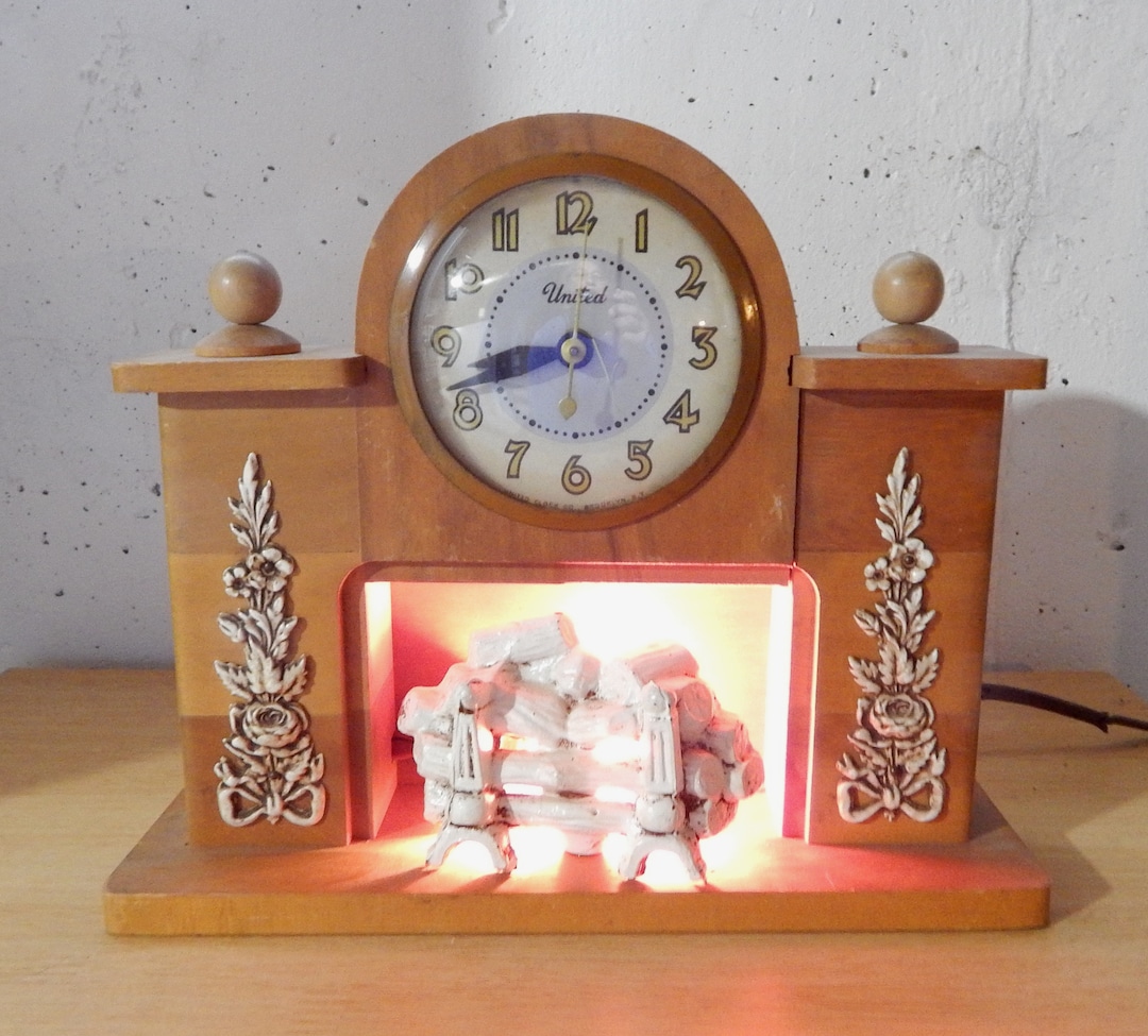 Vintage 1950s United Fireplace Clock (as Is) - Etsy