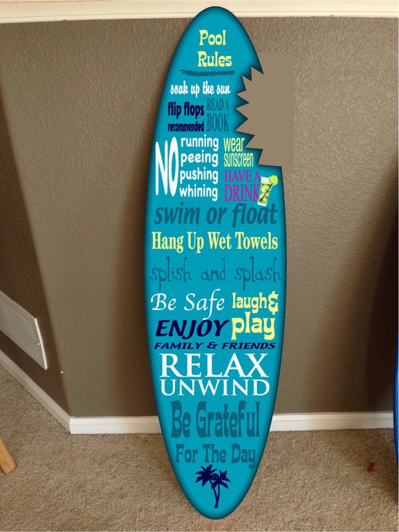 Surf Board Surfboard Decor Hawaiian Beach Surfing Beach Decor | Etsy