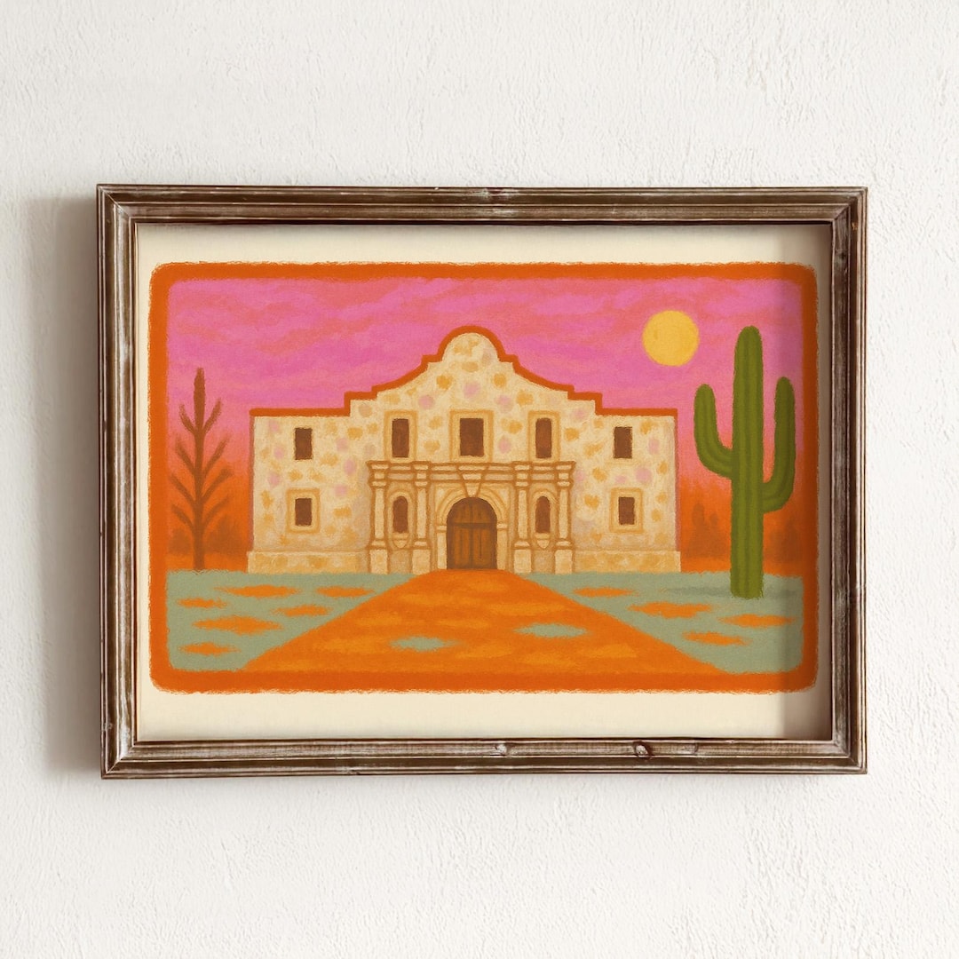 Western Alamo Painting | Texas Wall Art | Alamo Art | Modern Art ...