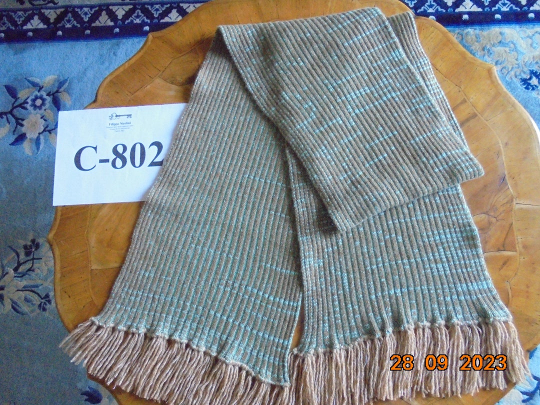 Vicuna and Cashmere Scarf, Hand Knitted , With Fringes. Yarn by ...