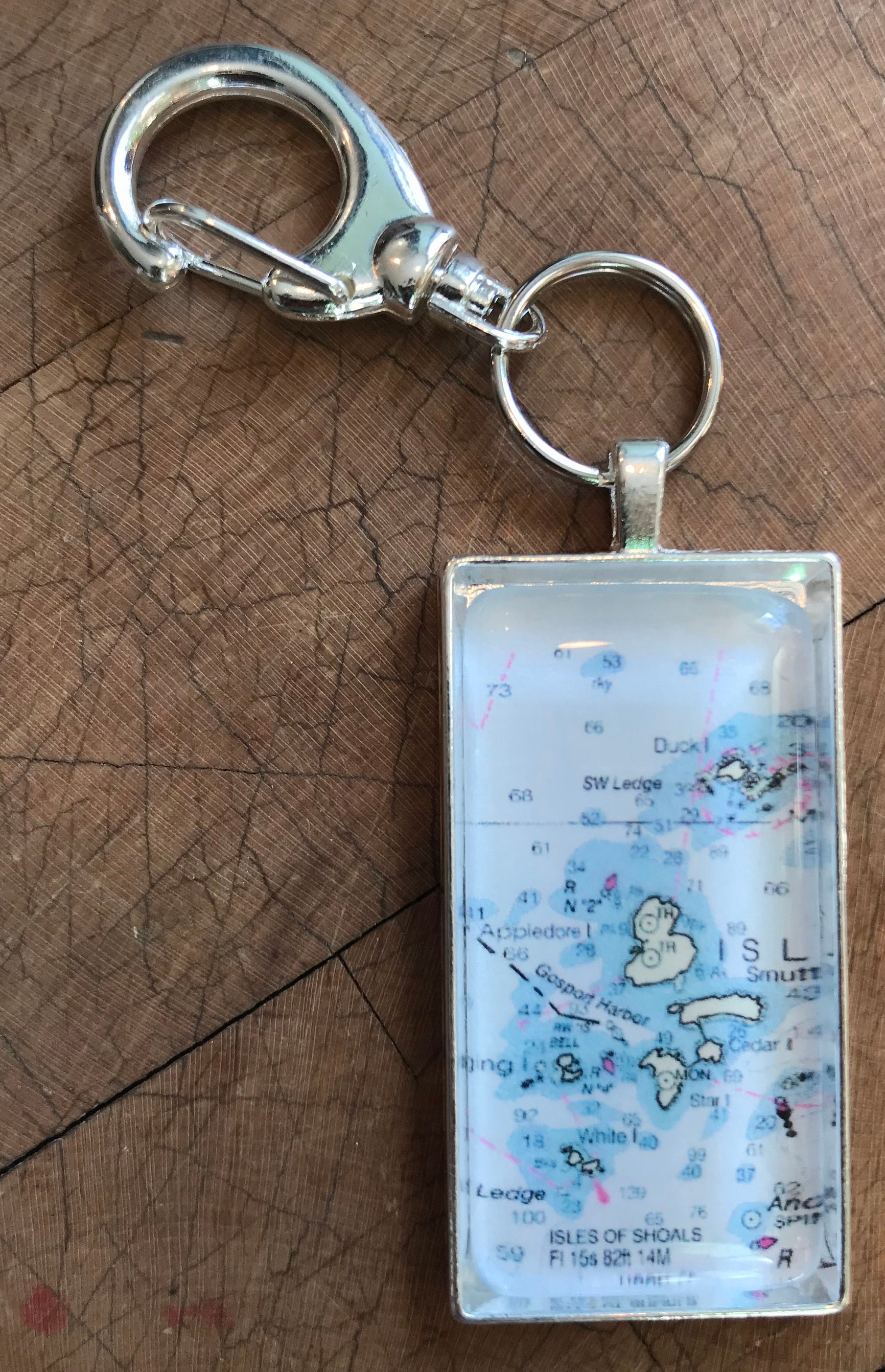 Custom Map Keychain-rectangular 1x2 Pendant - Etsy