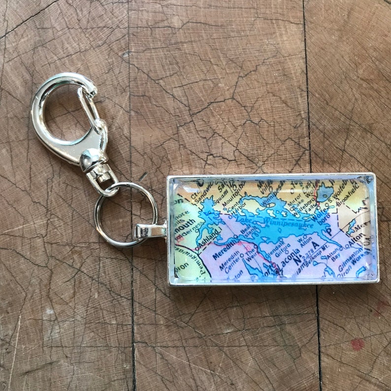Custom Map Keychain-rectangular 1x2 Pendant - Etsy