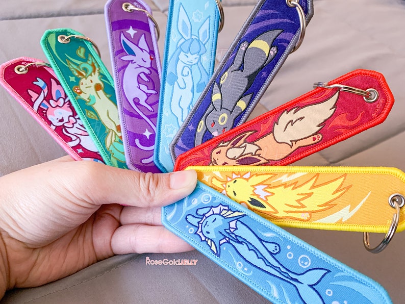 Eeveelution Woven Jet Tag Keychain 1.25 X 5 Inch - Etsy