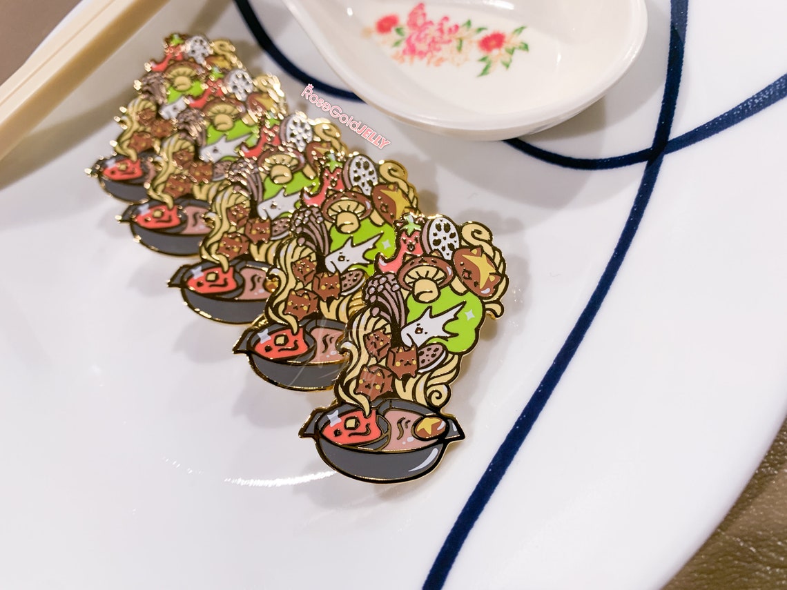 Kitty Hot Pot Party Enamel Pin (1.75 Inches) - Etsy