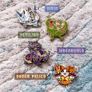 Monster Hunter Enamel Pins [2 X 1.5 Inch] - Etsy