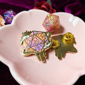 Cosmic D20 Dice Enamel Pins - Etsy