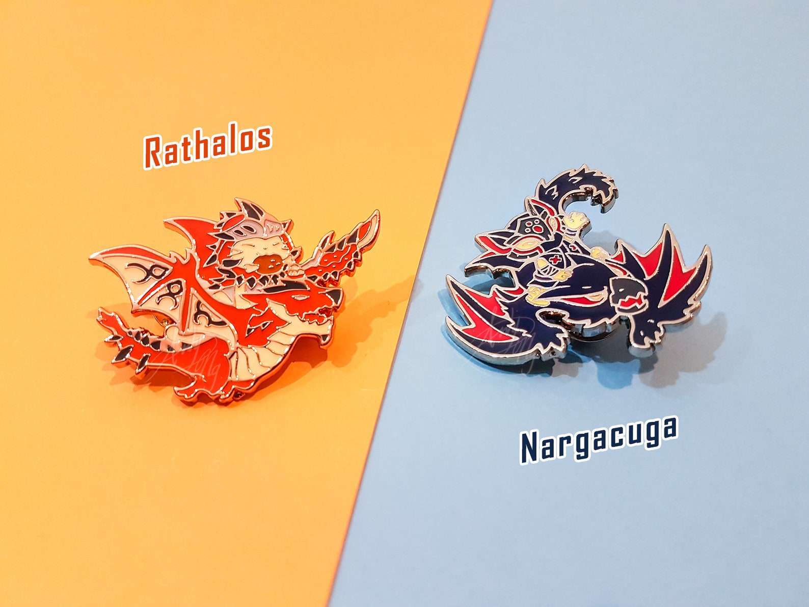 Monster Hunter Enamel Pins 2 X 1.5 Inch - Etsy