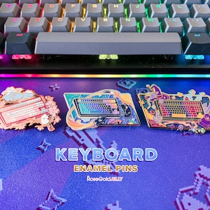 Keyboard Enamel Pins (2 X 1 Inches) - Etsy