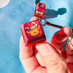 Haku, Soots Sprites, Calcifer Keycap Keychain blue Clicky Switches ...