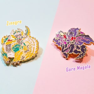 Monster Hunter Enamel Pins 2 X 1.5 Inch - Etsy