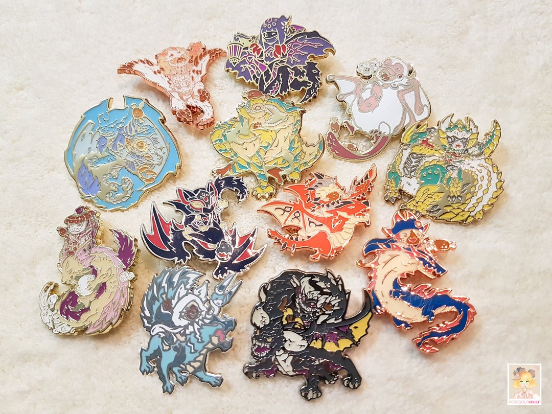 Monster Hunter Enamel Pins 2 X 1.5 Inch - Etsy
