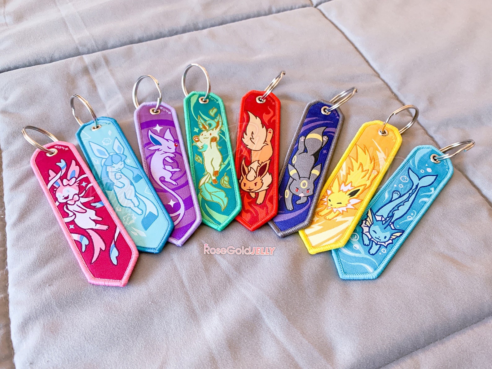 Eeveelution Woven Jet Tag Keychain 1.25 X 5 Inch - Etsy