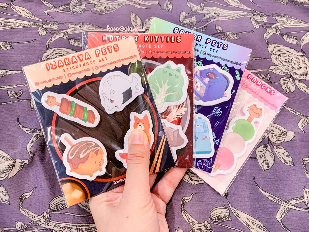 Food and Gaming Themed Stickynote Sets - Etsy