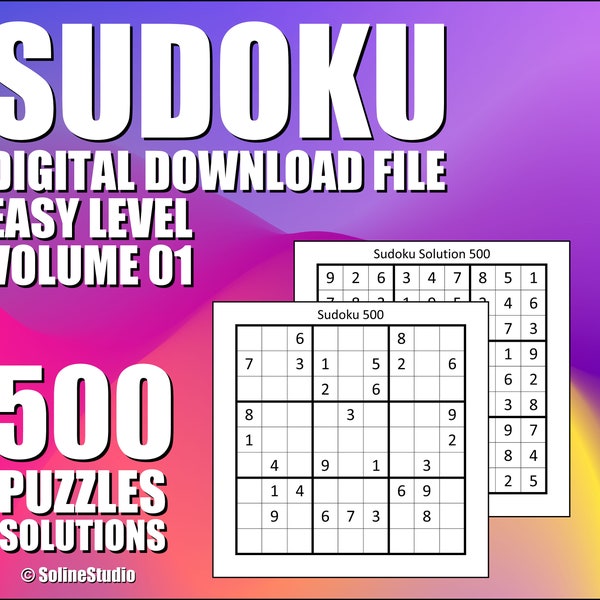 Sudoku Printable 9x9 Grid - Etsy
