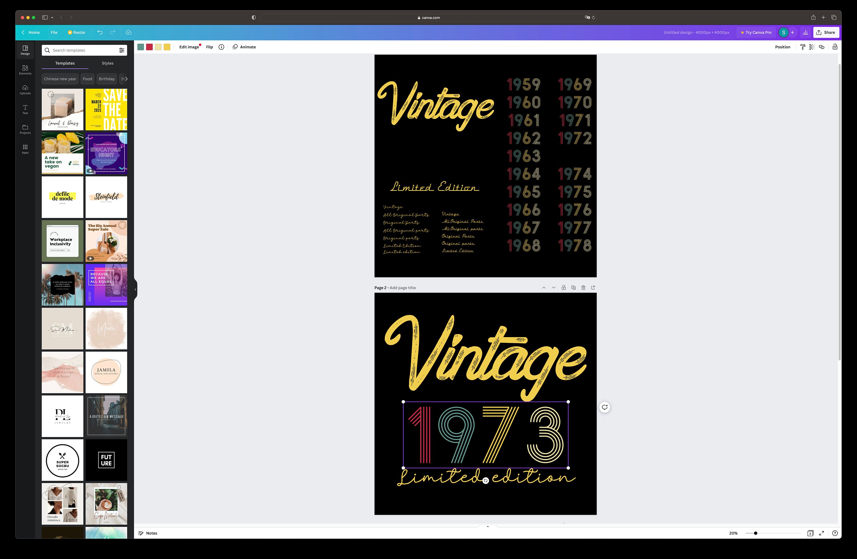 Limited Edition 1958-1978 Vintage Bundle Birthday Svg - Etsy