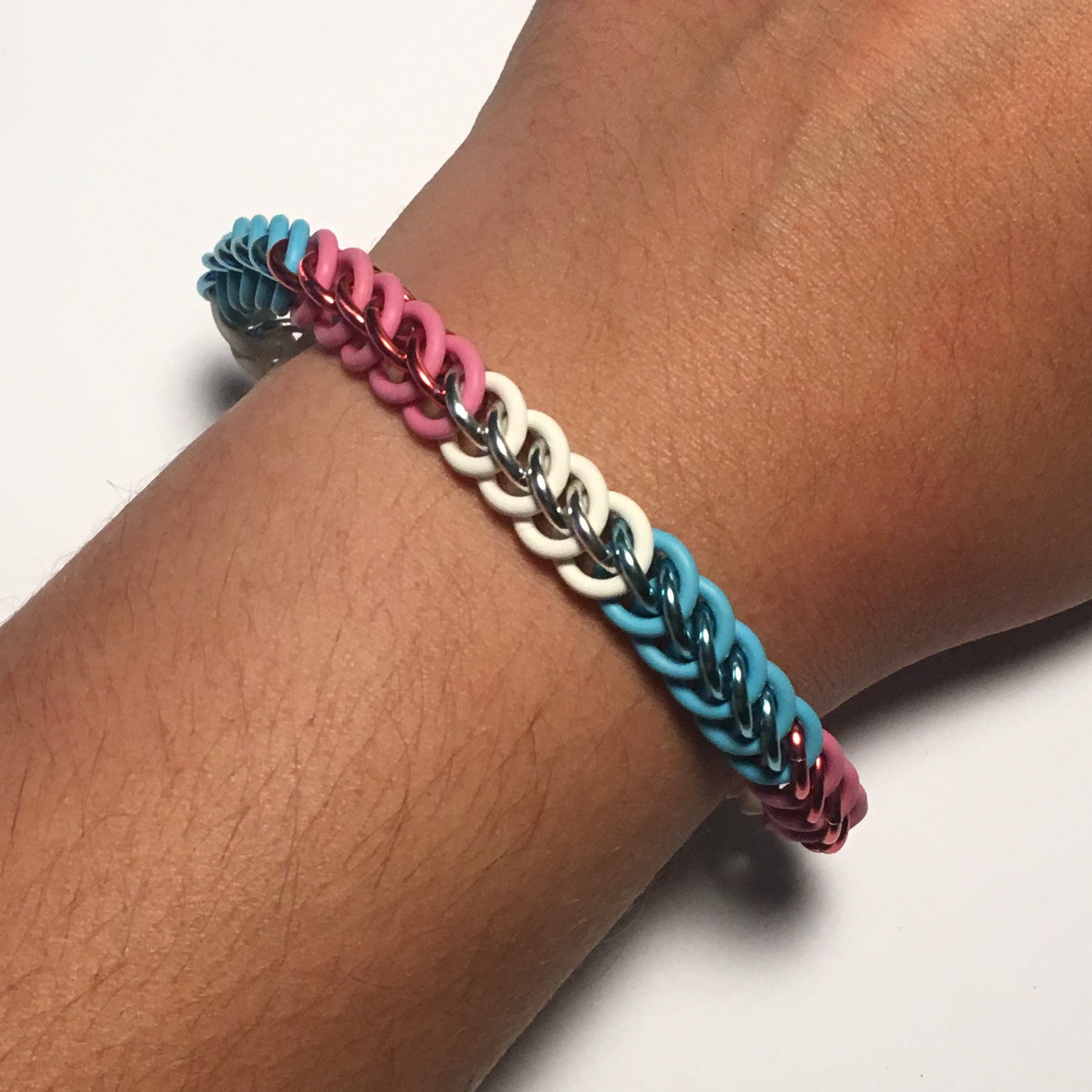 Trans Pride Pulsera de malla elástica - Etsy España