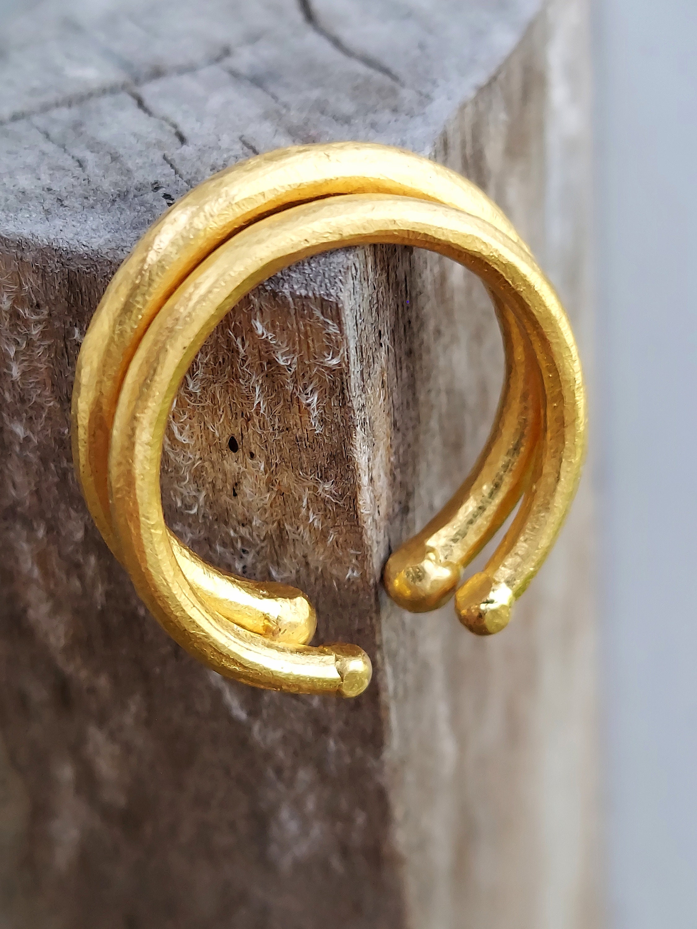 24k Gold Band 24k Adjustable Ring 24K Ring Recycled Gold | Etsy