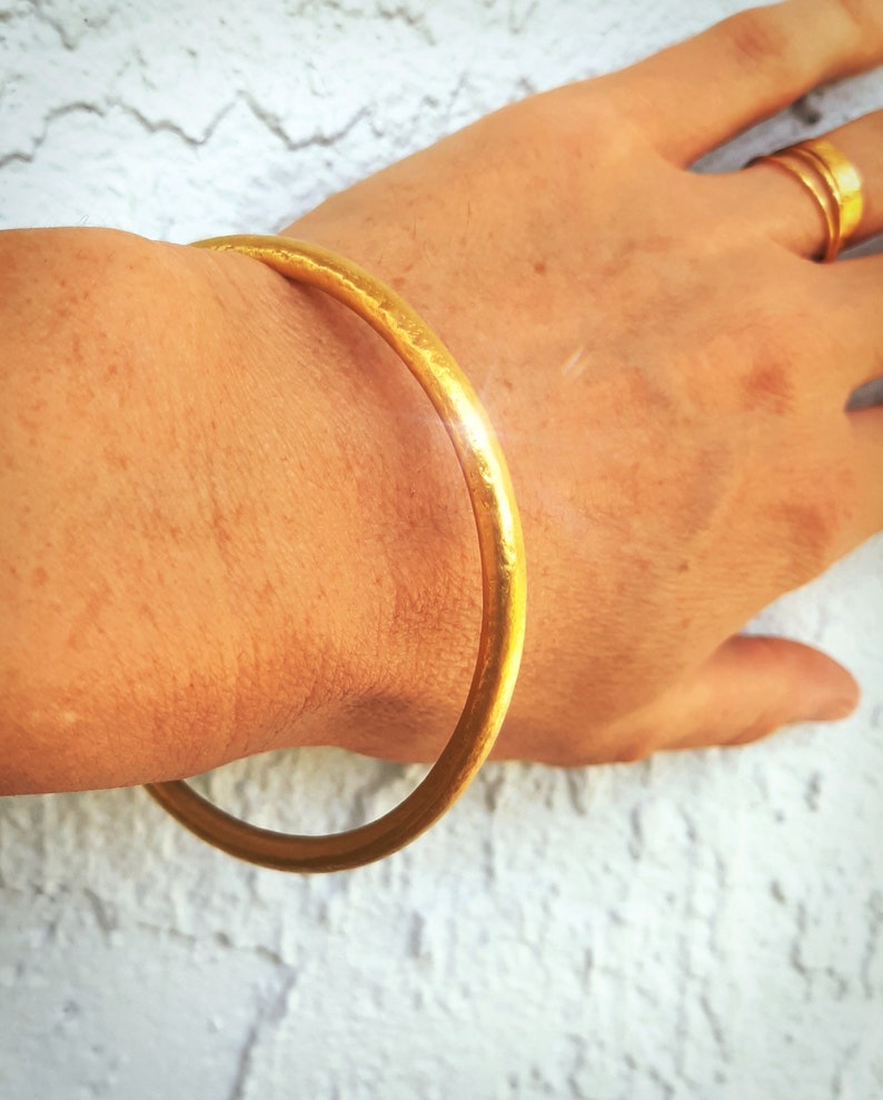 24k Gold Bangle - 24k Gold Bracelet - Gold Bangle - Recycled Gold ...
