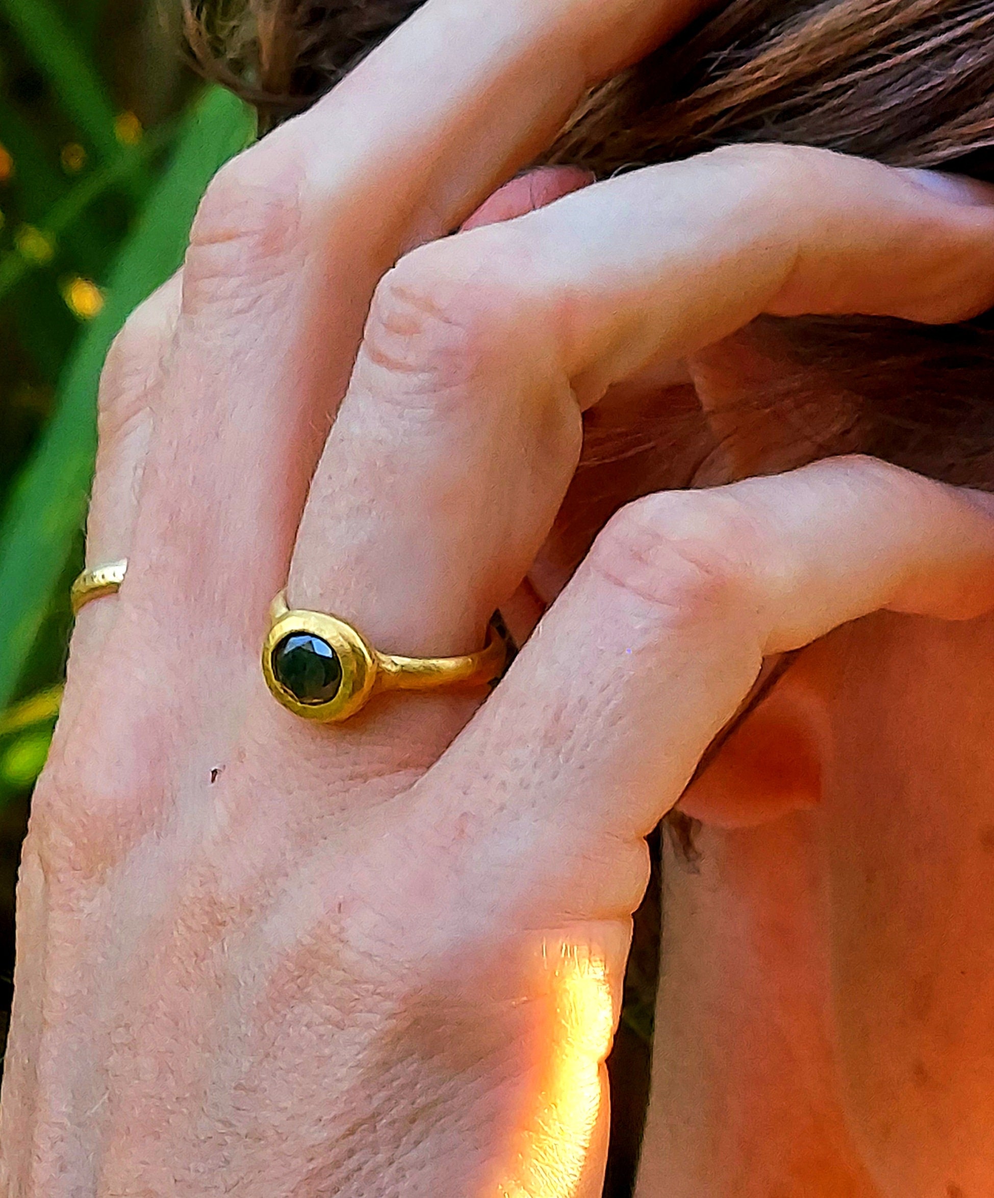 24k Gold Band - 24k Diamond Ring - 24K Ring - Diamond Ring - Handmade ...