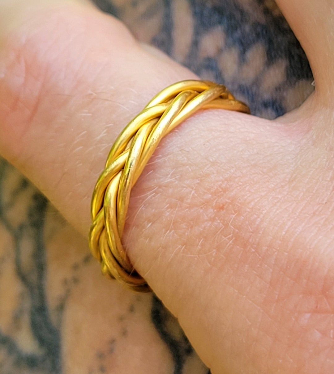 23k Gold Band - 23k Braid Ring - 23K Braided Ring - Recycled Gold Ring ...