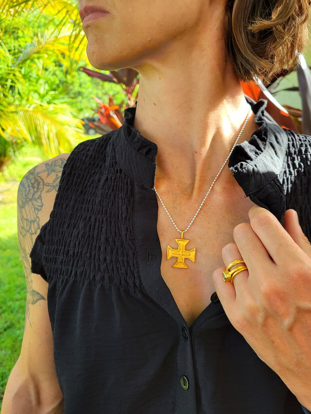 24k Gold Cross - 24k Gold Pendant - 24K Gold - Gold Cross - 24k Gold ...