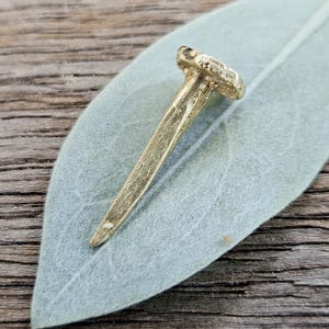 Gold Tack - Gold Gift - Solid Gold Nail - Recycled Gold - Gold Art - Etsy